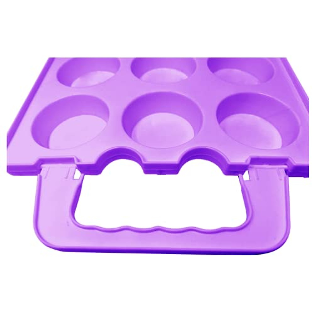 DuraCasa Cupcake Carrier | Premium Upgraded Model Holds Cupcakes Steadier | Stacking Cupcake Storage Container | Use 1, 2, or 3 Tiers (Purple)