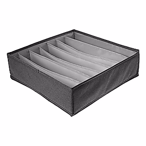 Cabilock Fabric Sock Box Hanging Drawers for Closet Grey Socks Clothes Dividers Drawer Organizer Clothes Underwear Box Clothing Organizer Underwear Storage Holder Bra Organizer Drawers Fold