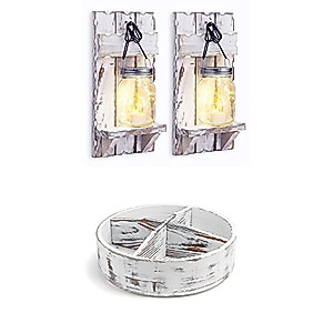 Wall Sconces Decor and 12 Inch Rustic Lazy Susan Turntable