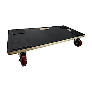 Move-It 3362 Premier 23-Inch x 12-Inch Rectangle Wood Platform Dolly, 530-lb Load Rating