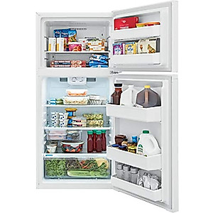 Frigidaire FFTR1425VW 28" Top Freezer Refrigerator with 13.9 cu. ft. Capacity, EvenTemp Cooling System, Humidity Controlled Crisper Drawer, Auto Close Doors, ADA Compliant, in White