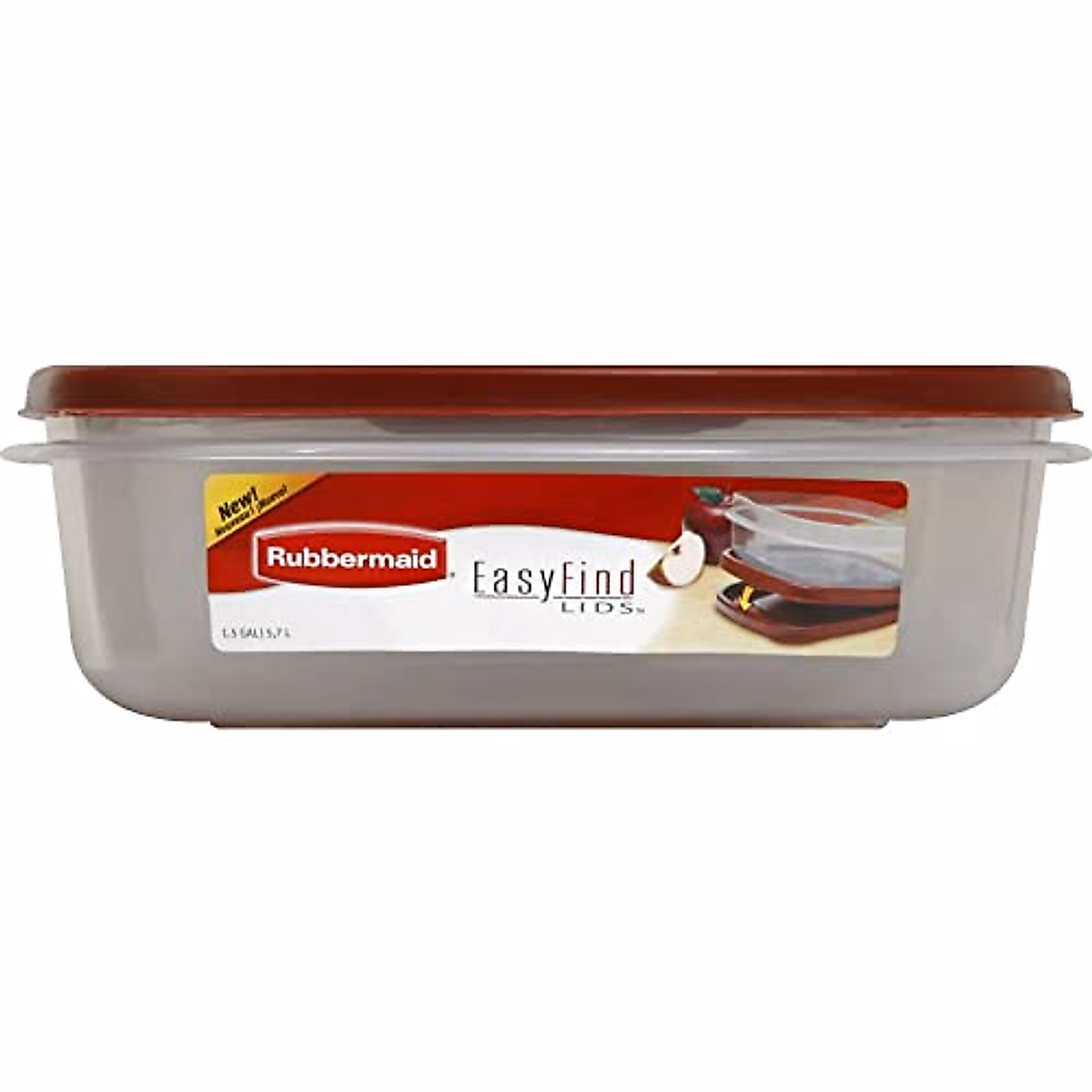 Rubbermaid 1777163 24 Cup Rectangle Easy Find Lid Food Storage Container