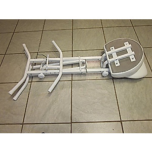 LIBEDOR High Stool Chair sit Stand Bench Standing aid Adjustable seat and backrest Adjustable Height Ergonomic seat is 2.2 inches Thick White Color