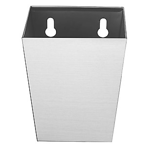 Jumiok Stainless Steel Bottle Cap Catcher Wall Mounted Beer Cap Collector Narrow with Drain Holes (Brushed Silver)