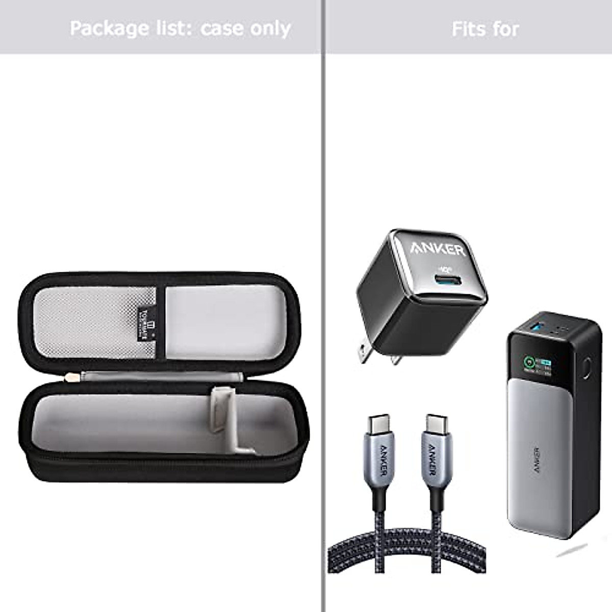 Tourmate Hard Storage Case for Anker 737 Power Bank (PowerCore 24K) and Anker 715 Charger (Nano II 65W) Combo