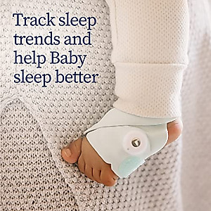 Owlet Dream Sock - Smart Baby Monitor - Foot Sensor to Track Heartbeat and Oxygen O2 Levels in Infants and Babies - Notifications for Night Wakings, Movement and Sleep State - Mint