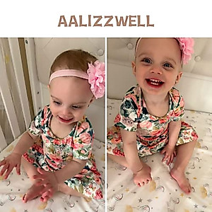 Aalizzwell Preemie Baby Girls Spring Summer Clothes Premature Floral Bodysuit Dress Outfit