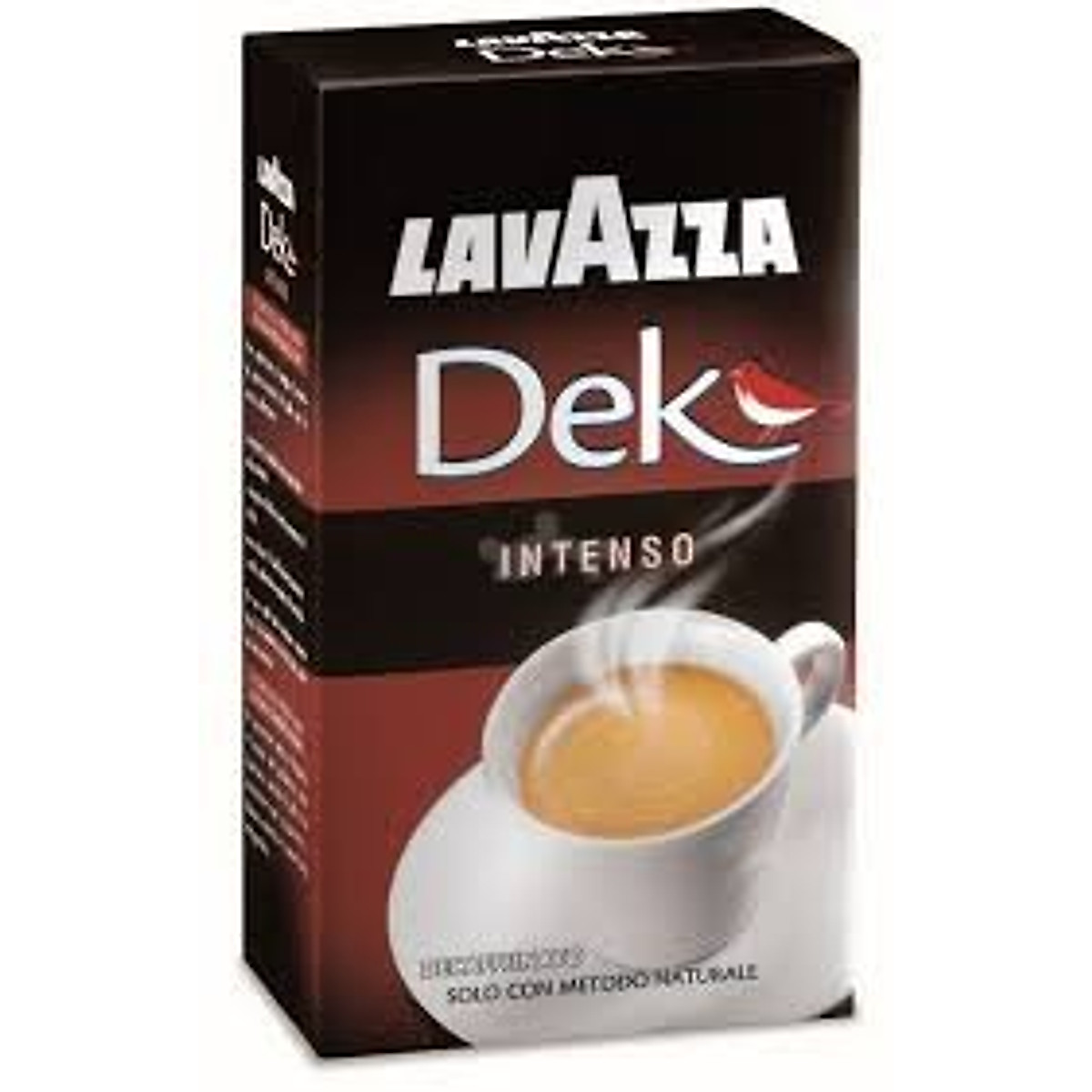 Lavazza: "Dek" Roasted Ground Coffee, Decaffeinated Intense Taste 8.8 Ounce (250gr) Packages (Pack of 2) [ Italian Import ]