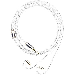 FSIjiangyi IPX Cable IEM OFC Silver IPX Extension Cable IPX in Ear Cable IPX Cable 3.5mm for UE UE6Pro UE11Pro UE Live UE18 UE18+Por Replacement Cable (L-3.5mm Plug)