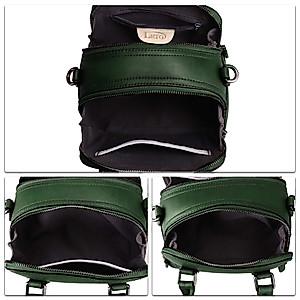 Genuine Leather Handbags for Women Vintage Handmade Top-Handle Handbag Purse Shoulder Bag Cowhide Satchel Bags (Green)