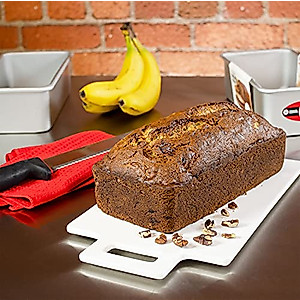 Fat Daddio's BP-5643 Anodized Aluminum Bread Loaf Pan, 9 x 5 x 2.5 inch, Set of 2, Silver