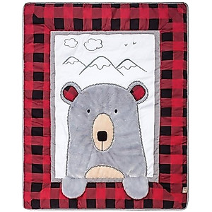 Trend Lab Peak-a-Bear 3 Piece Crib Bedding Set, Gender-Neutral Color Palette, Includes Quilt, Fitted Crib Sheet and Skirt