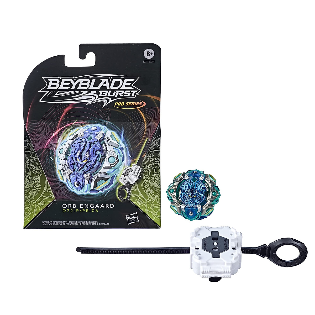 Beyblade Burst Pro Series Orb Engaard Spinning Top Starter Pack - Defense Type Battling Game Top with Launcher Toy
