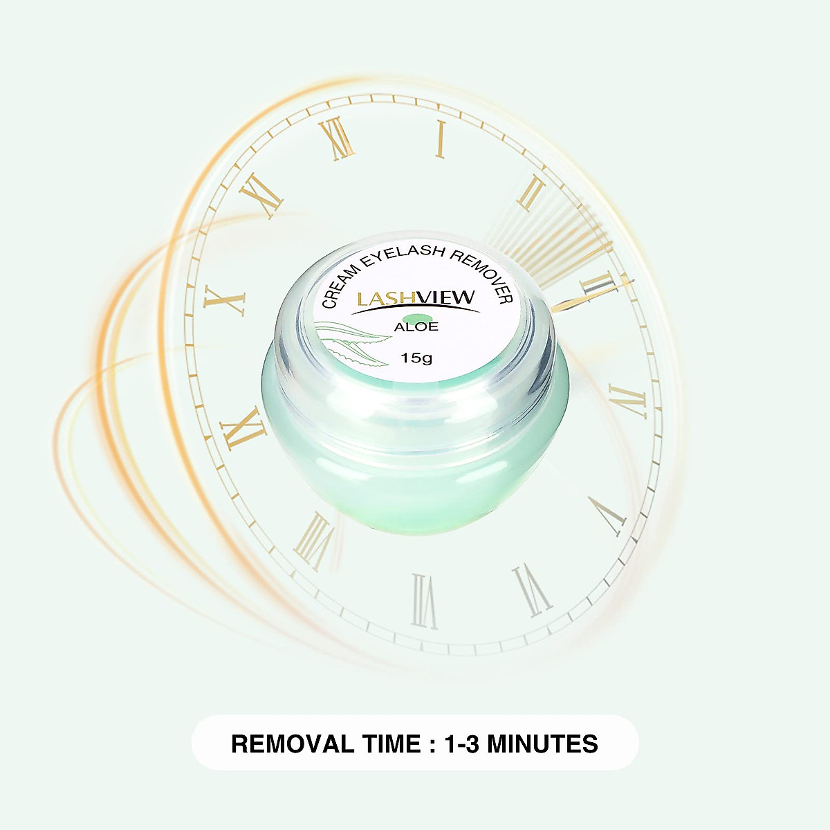 LASHVIEW Eyelash Extension Remover Cream, Eyelash Adhesive Remover, Professional Eyelash Extensions Remover for Salon(ALOE 0.51fl.oz/15ml)