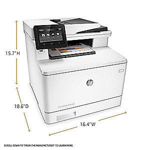 HP LaserJet Pro M477fdw All-in-One Wireless Color Laser Printer with Double-Sided Printing, Amazon Dash Replenishment ready (CF379A)