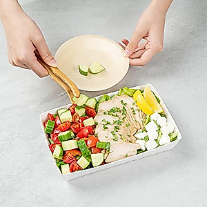 Restaurantware Matsuri Vision Rectangle White Paper Medium Sushi Tray - 8" x 5" x 1 1/2" - 100 count box