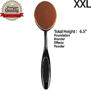 Beautia Oval Makeup Brush 2X Large Size Fast Flawless Application Liquid Cream Powder Foundation