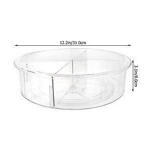 1pc Condiment Storage Rack Pantry Plastic Turntable Seasoning Bottle Holder Revolving Condiment Holder Desk Topper Shelf Bin Kitchen Rack Round White The Pet To Rotate Cosmetic Box