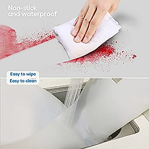 AECHY Extra Large Silicone Mat 36”x24”x0.08”, Multipurpose Silicone Mat Thick Heat Resistant Mat Shipped Rolled Up Kitchen Counter Mat Waterproof Nonslip Silicone Mats for Kitchen Counter Translucent