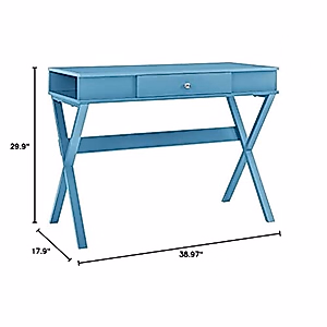 Ameriwood Home Paxton Campaign Desk, Blue