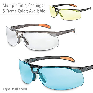 Honeywell Uvex Ademco by Protégé Safety Glasses, Metallic Black Frame with Clear Lens & Ultra-Dura Anti-Scratch Hardcoat (S4200-H5)