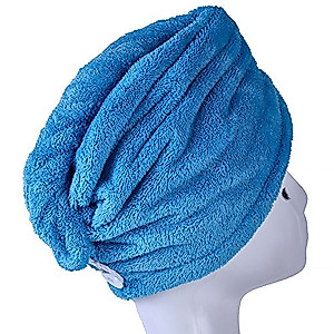 YYXR Microfiber Quick Drying Hair Towel Wrap - Super Absorbent Drastically Reduce Hair Drying Time