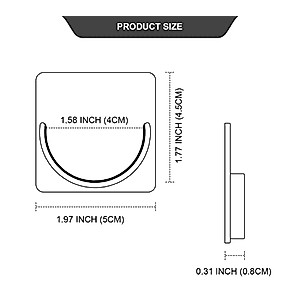 LADYMOON Adhesive Shower Curtain Rod Holder No Drilling,Set of 4,Curtain Rod Bracket Also Be Used of Shower Rods for Bathroom(Rod Not Included)
