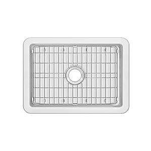 Whitehaus Collection Undermount/Drop-in Fireclay Kitchen Sinks, Stainless Steel Grid Included
