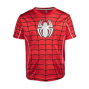 Marvel Spider-Man Toddler Boys Athletic Pullover T-Shirt Mesh Shorts Outfit Set 4T