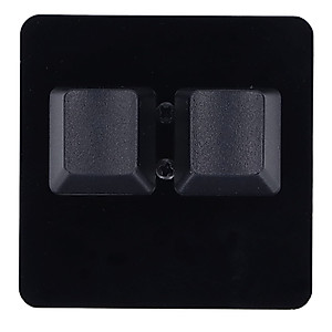 Dioche 2 Key Mini Macro Mechanical Keyboard, One Handed Gaming Keyboard Shortcut Programmable Keypad C to USB All Black Multifunction for Home Office