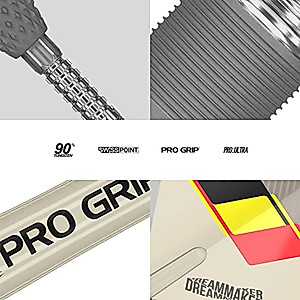 Target Darts Dimitri Van den Bergh Dream Maker G1 23G 90% Tungsten Swiss Point Steel Tip Darts Set, Sand, Black, Yellow and Red (DIMI90% Steel)