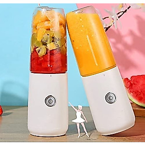 MXJCC Portable Blender, Smoothie and Shakes, Mini Blender with 2 Blades,Li-ion Battery for Baby Food,Travel,Gym