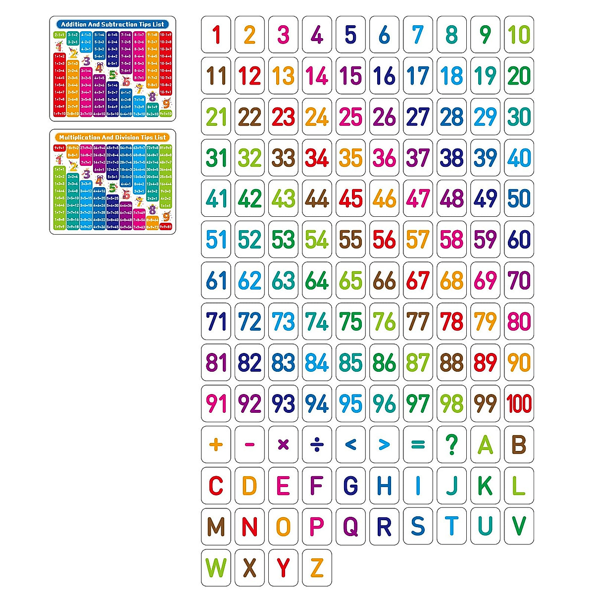 Tomlive Preschool Learning Toy, Wooden Abacus for Kids Math, 10-Row Wooden Frame with Multi-Color Beads, Counting Sticks, 1-100 Number Alphabet Cards, Montessori Toys for Toddler 3 4 5 6 Year Old Gift