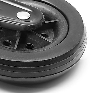 Suiwotin 2pcs Shopping Cart Stair Climbing Wheels Replacement, Rubber Tri-Wheels for Folding Grocery Cart, Portable Stair Climber Utility Cart Stair Wheels (Black)