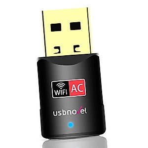 AC600Mbps Dual Band Wireless Network Adapter, 5G/2.4G WiFi Adapter for Desktop PC Laptop Supports Windows11/10/8/8.1/7/Vista/XP, Mac OS 10.9-10.15