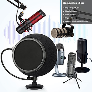 YOUSHARES Mic Sound Shield Ball - Microphone Isolation Ball for Reducing Echoes and Reflections, 8.6 inches (Make a DIY Eyeball Mic Isolator)