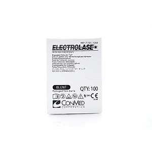 Conmed Electrolase Hyfrecator Electrodes, Blunt, Disposable Hyfrecator Tips, Non-Sterile, Case of 100, 7-101-12BX