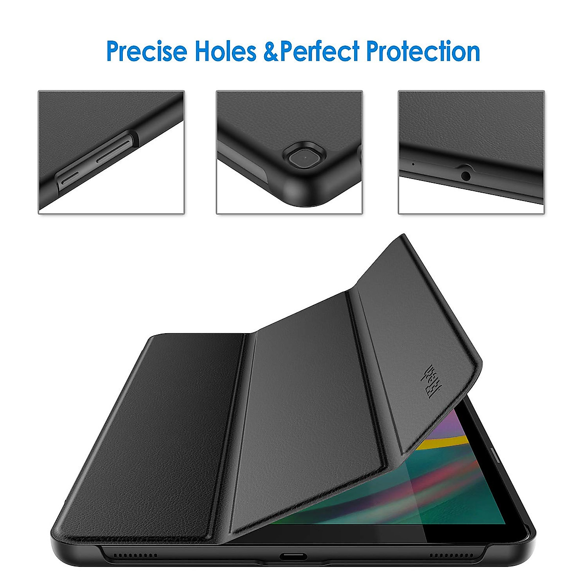 JETech Case for Samsung Galaxy Tab A 10.1 2019 (SM-T510/T515), Slim Stand Hard Back Shell Cover with Auto Wake/Sleep (Black)