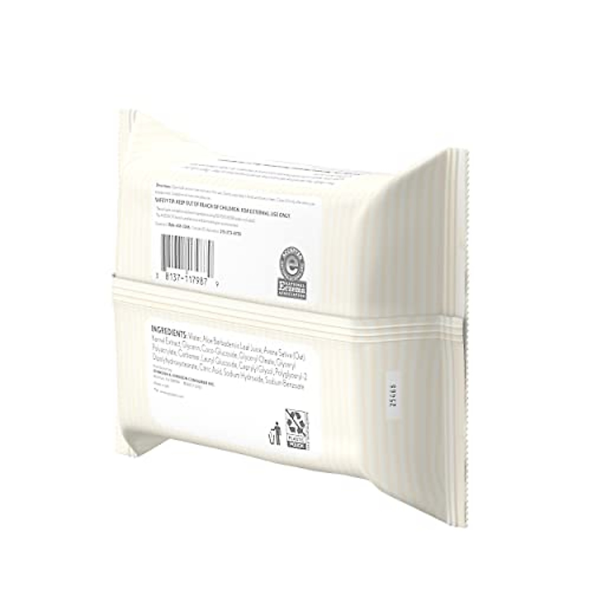 Aveeno Baby Fragrance Free Hand & Face Wipes with Oat Extract & Aloe, Cleansing & Moisturizing Baby Wipes for Sensitive Skin, Sulfate-, Alcohol-, & Paraben-Free, Hypoallergenic, 25 ct