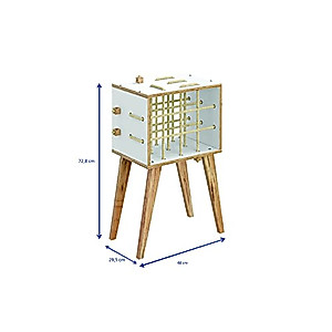 Be Home Furniture │ CORDEL Wine Rack and Display Stand Wine │ Storage Cabinet, Home Décor for Living Room & Kitchen │Wood & White -18.90" W