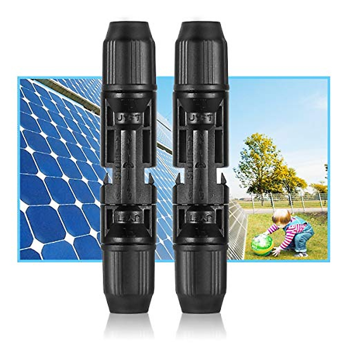 JYFT Solar Panel Cable Connectors Male/Female IP67 30A 1000V DC (5Pairs)