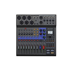 Zoom LiveTrak L-8 Podcast Recorder, Battery Powered, Digital Mixer and Recorder, Music Mixer, Phone Input, Sound Pads, 4 Headphone Outputs, 12-In/4-Out Audio Interface, Built In EQ and Effects