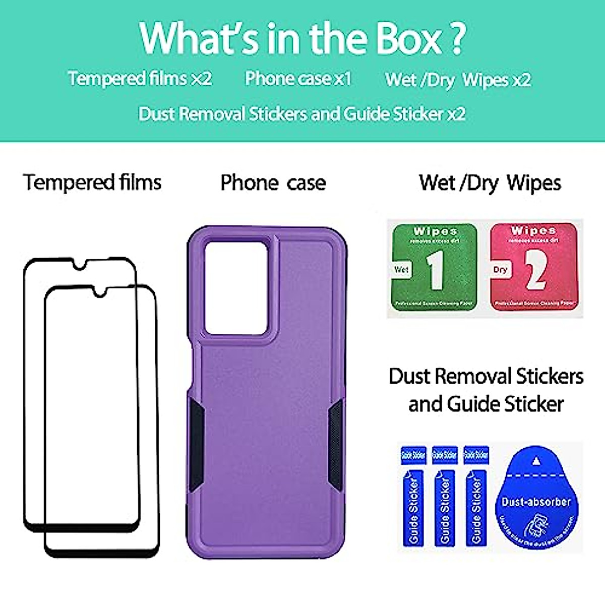 Jeylly for OnePlus Nord N300 5G Case, Matte Texture Shockproof TPU Bumper Hybrid Design Phone Case for OnePlus Nord N300, Military Grade Drop Protective Cover for Women Men, Purple