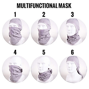Ski Mask - Balaclava face Mask Wind Water Resistant for Cold Weather (Gray)