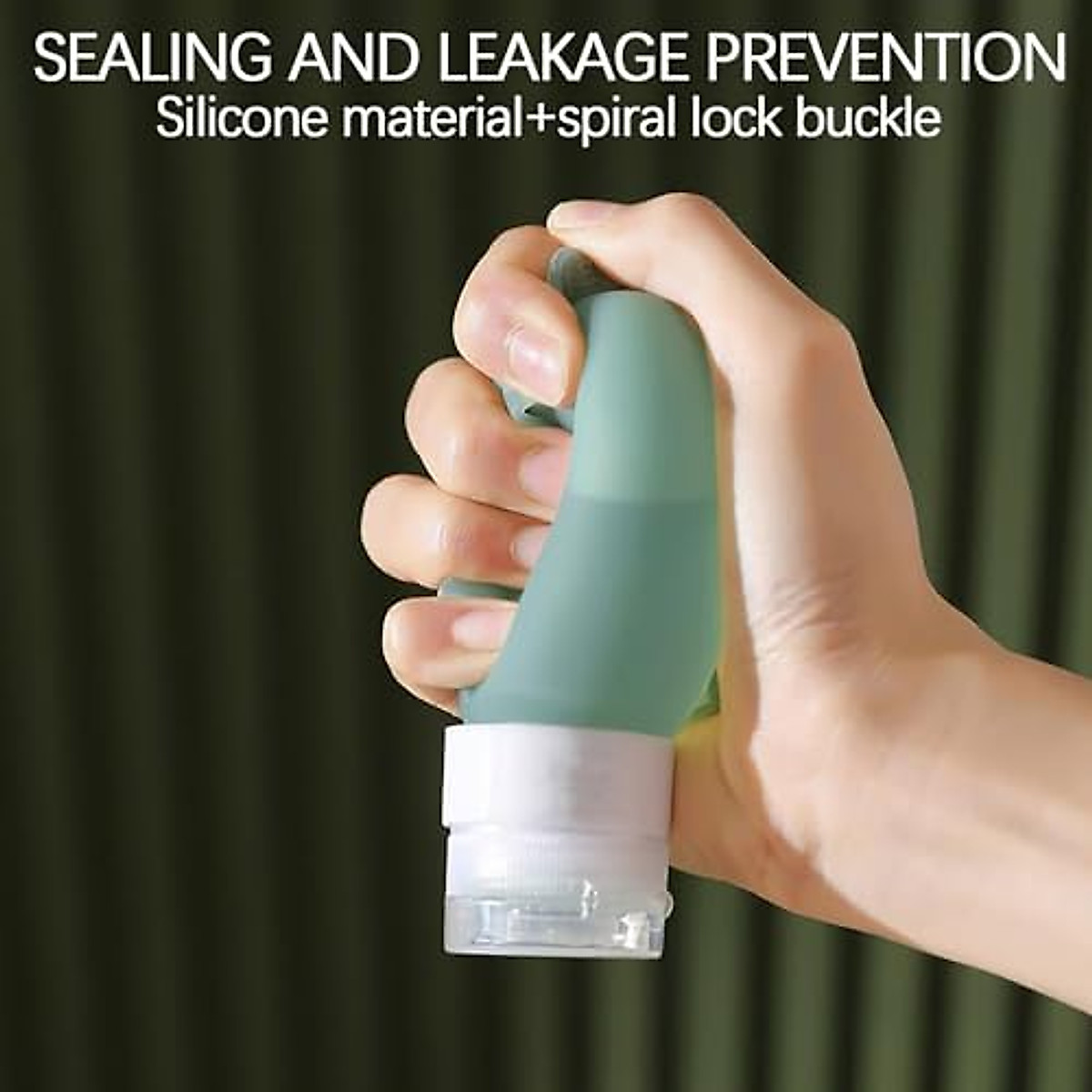 3Pcs Set Travel Bottles For Toiletries, Portable Silicone Travel Refillable Toiletry Bottle, 90ml/3oz Leakproof Squeezable Containers, for Shampoo, Conditioner, Lotion, Body Wash (S)