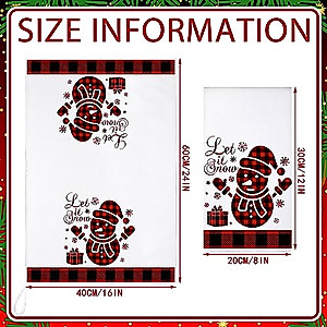 Sratte 6 Pcs Christmas Kitchen Towels Buffalo Check Plaid Dish Towels Winter Truck Hand Towels Farmhouse Tea Towels Housewarming Gifts Christmas Decoration for Kitchen Holiday Xmas (Red, Black)