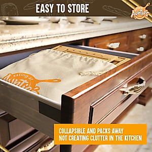 Bamboo Bread Slicer with Professional Bread Knife & Crumb Catcher Tray – Fully Adjustable for 3 Slice Thickness & Extra Tall Cutter Guide – Enjoy Homemade Bread Like Bagel, Sourdough, Cake