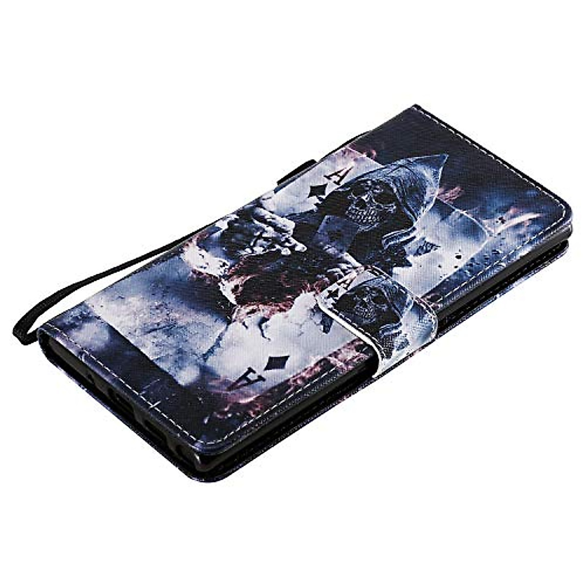ONV Wallet Case for Samsung Galaxy Note 10 Plus - Animal Paint Flip Phone Case Wrist Strap Card Holder Magnet PU Leather + Inner Shell Flip Stand Cover for Samsung Galaxy Note 10 Plus [KT] -Card