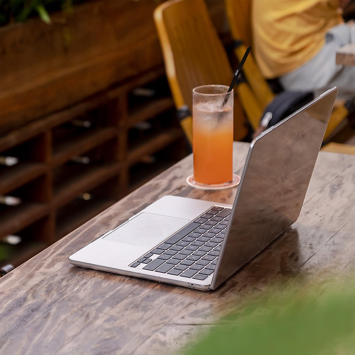 EooCoo Compatible with New MacBook Air 13.6 inch Case 2022 A2681 M2 Chip with Retina Display，Plastic Hard Shell Case + TPU Keyboard Skin Cover + Screen Protector - Crystal Clear