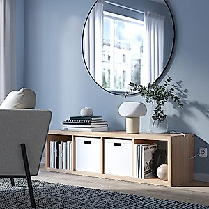 Ikea KALLAX shelving unit white stained oak effect (42x39x147 cm) 4 shelf